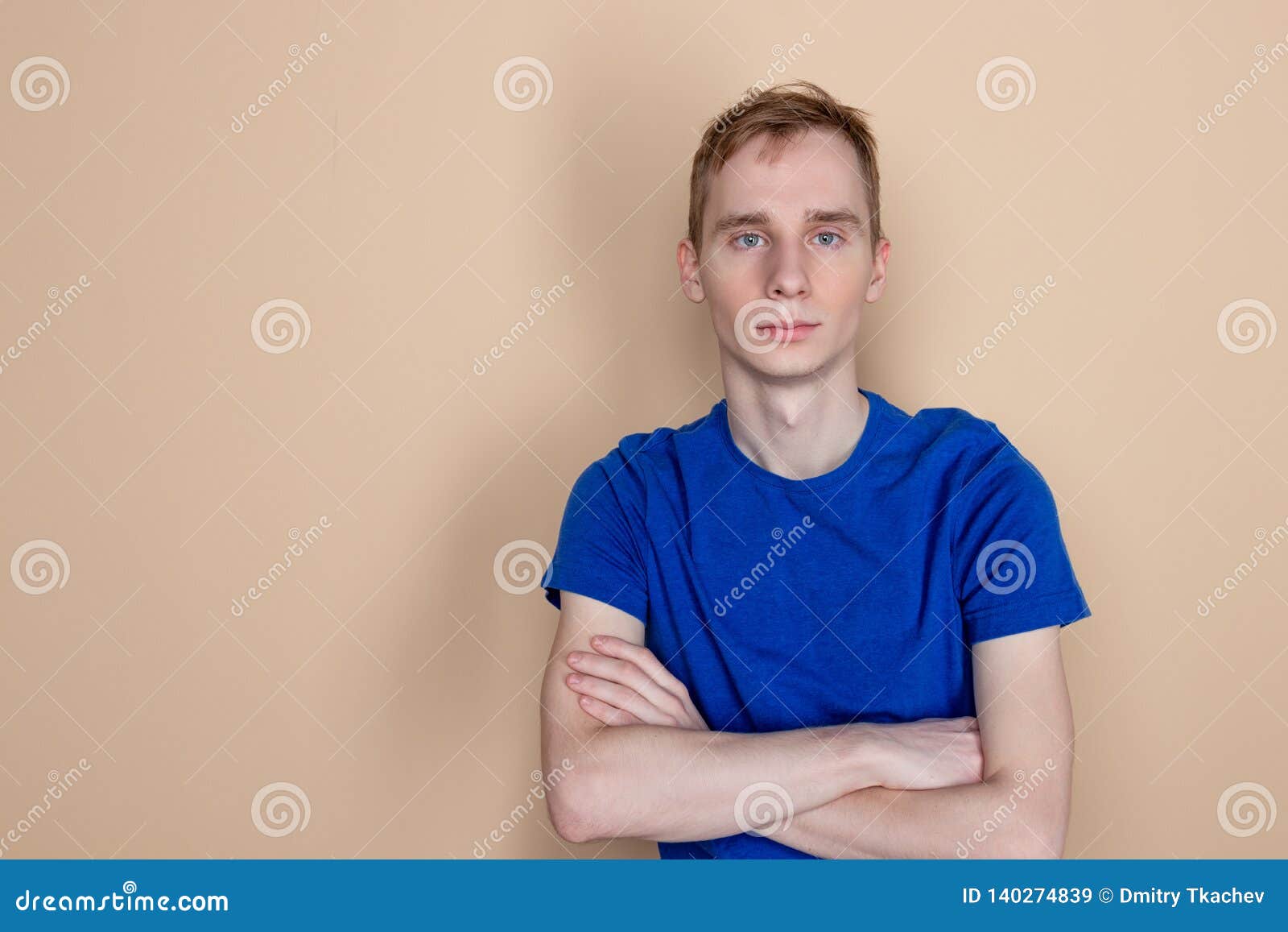 Young Serious Man Posing and Looking at Camera Stock Image - Image of ...