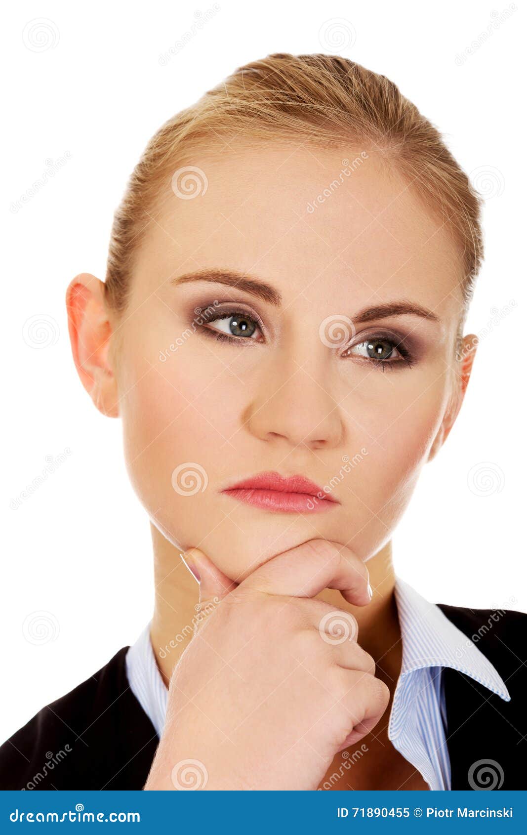 Young Serious Thoughtful Business Woman Stock Image - Image of body ... Young Serious Thoughtful Business Woman Stock Image - Image of body ...