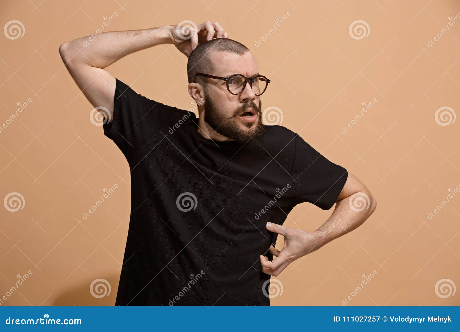 Young Serious Thoughtful Businessman. Doubt Concept. Stock Image ...