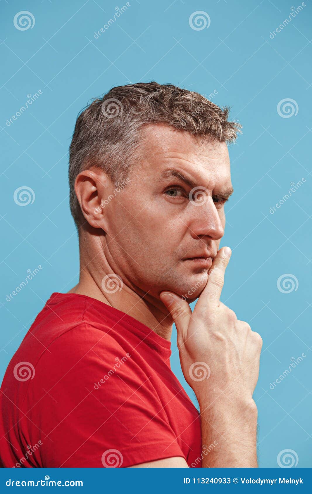 Young Serious Thoughtful Businessman. Doubt Concept. Stock Image ...