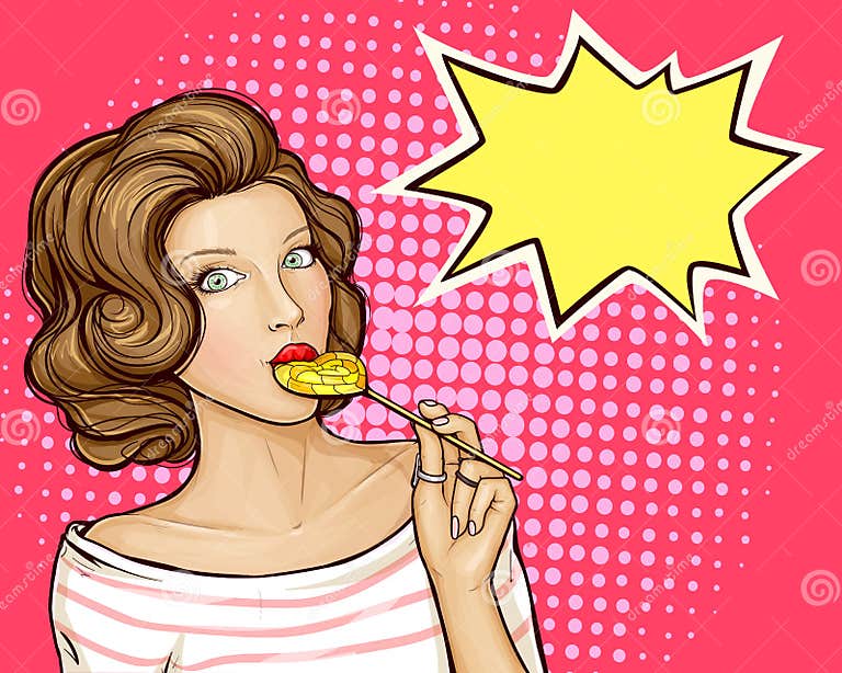 Young Brunette Girl Sucks Lollipop Stock Vector - Illustration of girl ... Young Brunette Girl Sucks Lollipop Stock Vector - Illustration of girl ...