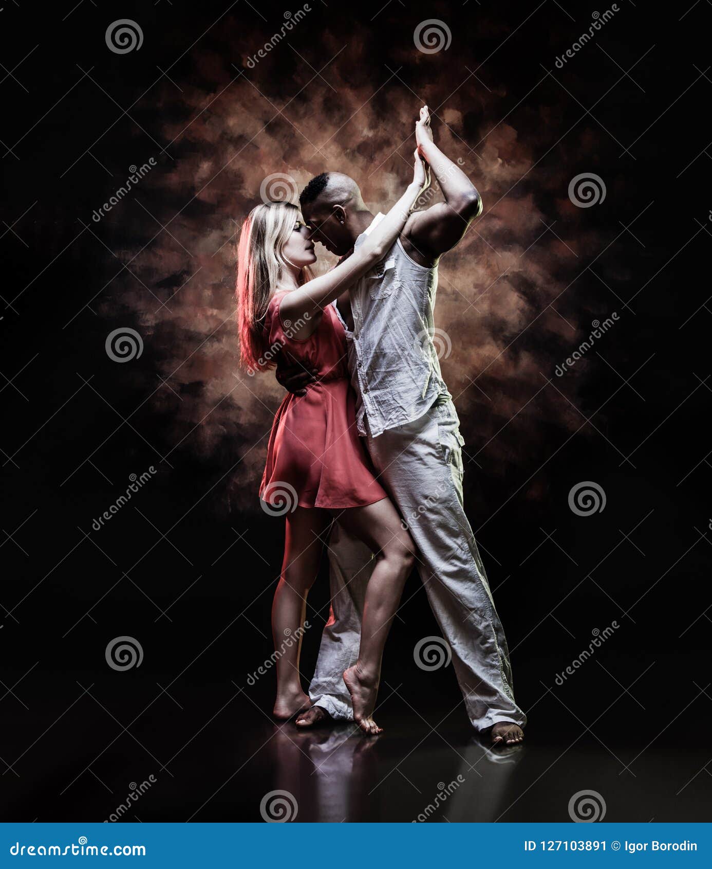 Young And Couple Dances Caribbean Salsa Stock Image Image Of Leisure Ballroom 127103891