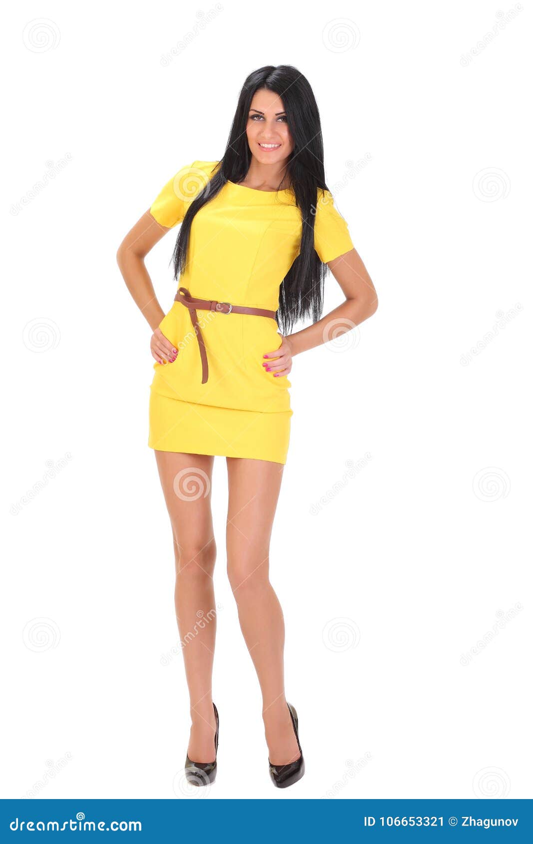 Girl In A Yellow Dress Stock Image Image Of Bright 106653321