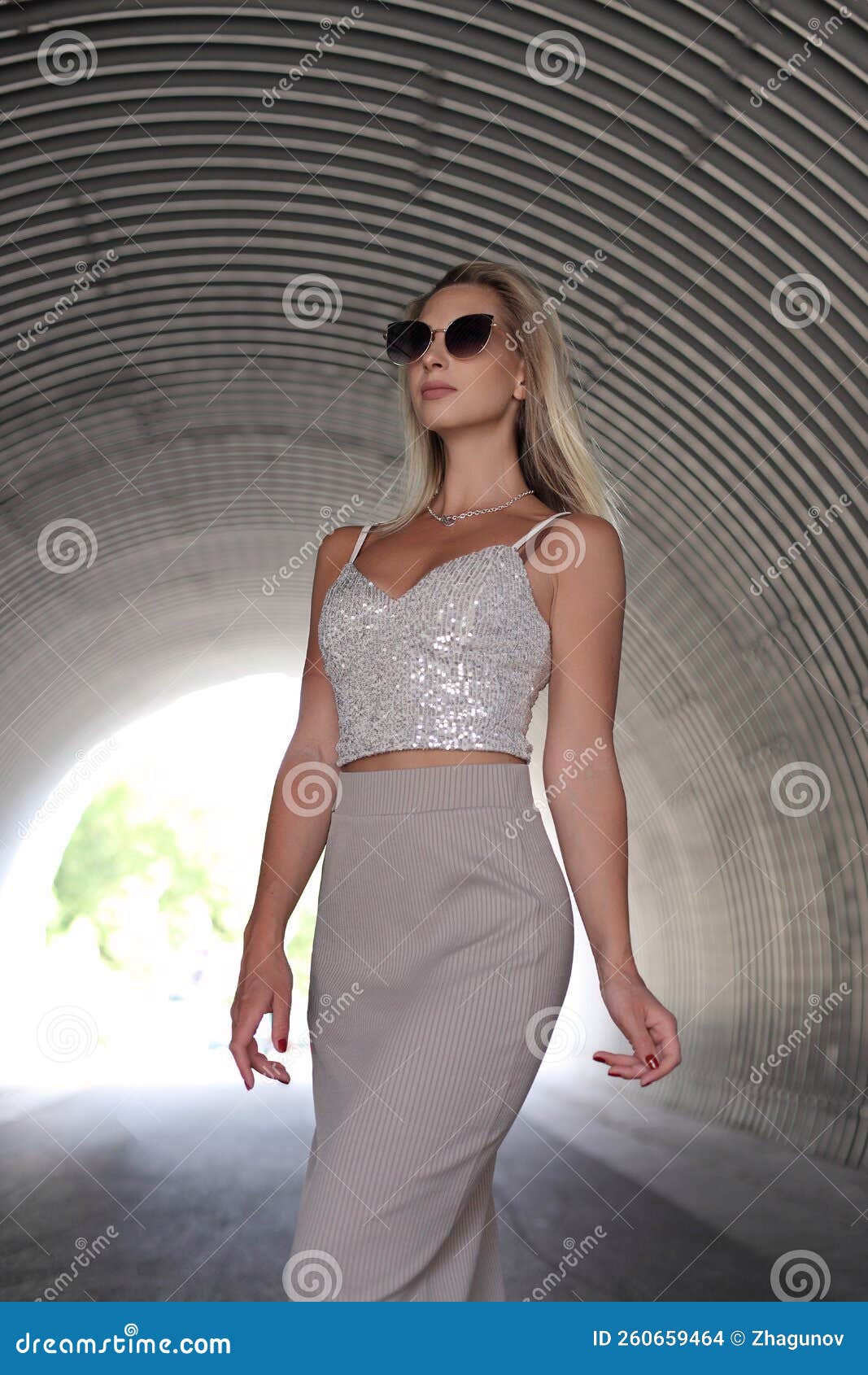 Young Slender Woman Posing in Clothes Stock Photo - Image of cool, city ...