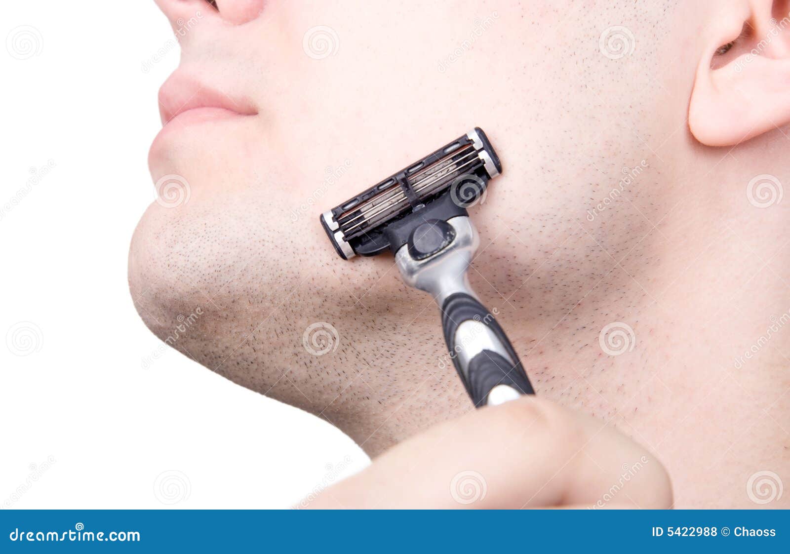 Young shaving man stock photo. Image of people, sharp - 5422988
