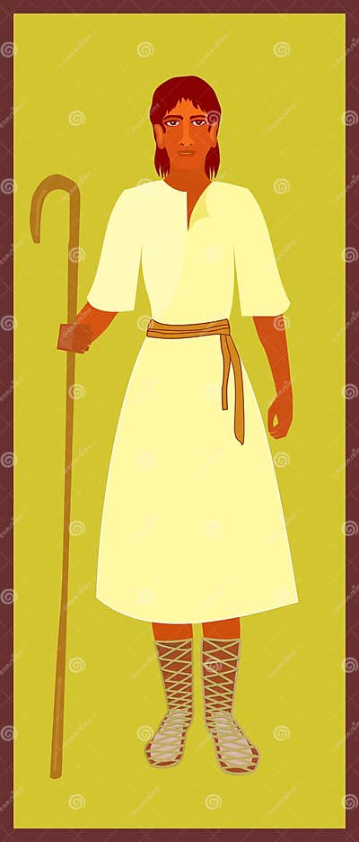 The Young Shepherd Boy-David Stock Illustration - Illustration of ready ...