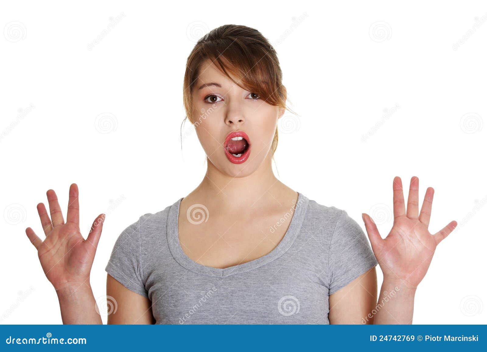 Young shocked woman stock image. Image of pretty, shock - 24742769