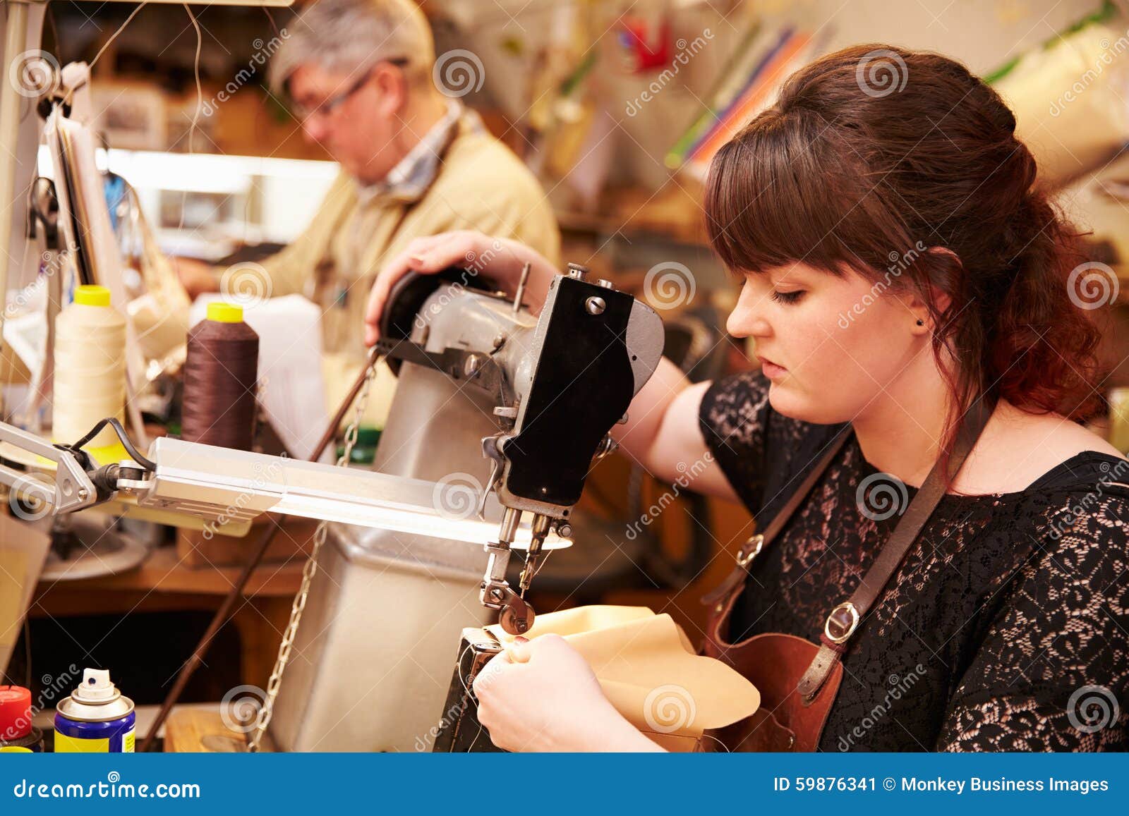 Young Shoemaker Working in a Workshop Stock Image - Image of quality ...