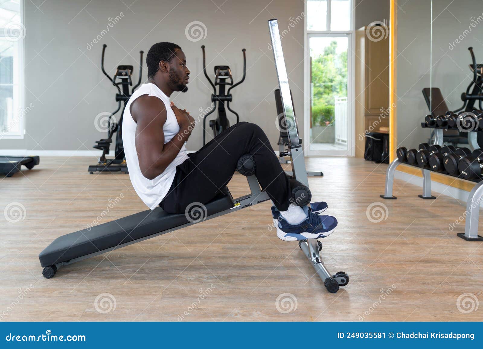 Young Short Curly Black Hair Man with Moustache and Beard Clasped Hands ...