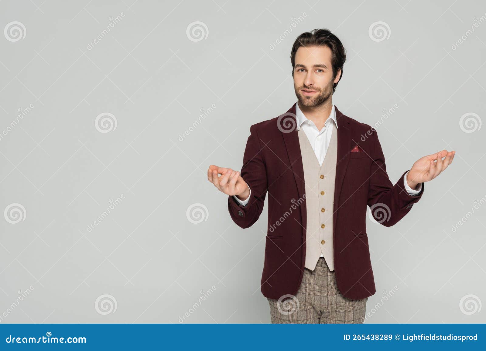 Young Showman in Elegant Attire Looking Stock Image - Image of style ...