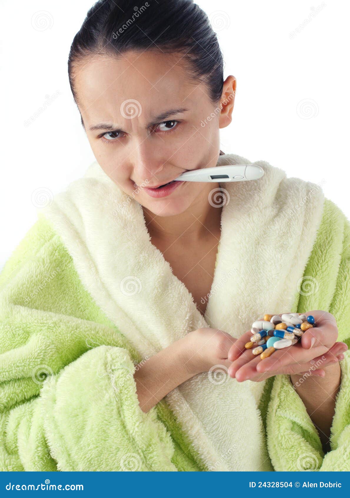 Young Sick Women with Drugs Stock Photo - Image of female, bright: 24328504