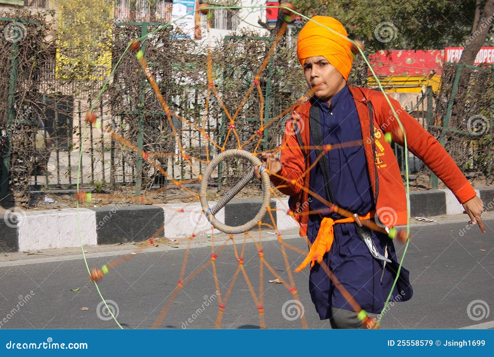 An Young Sikh Boy Performing with a Chakkar Editorial Stock Image ...
