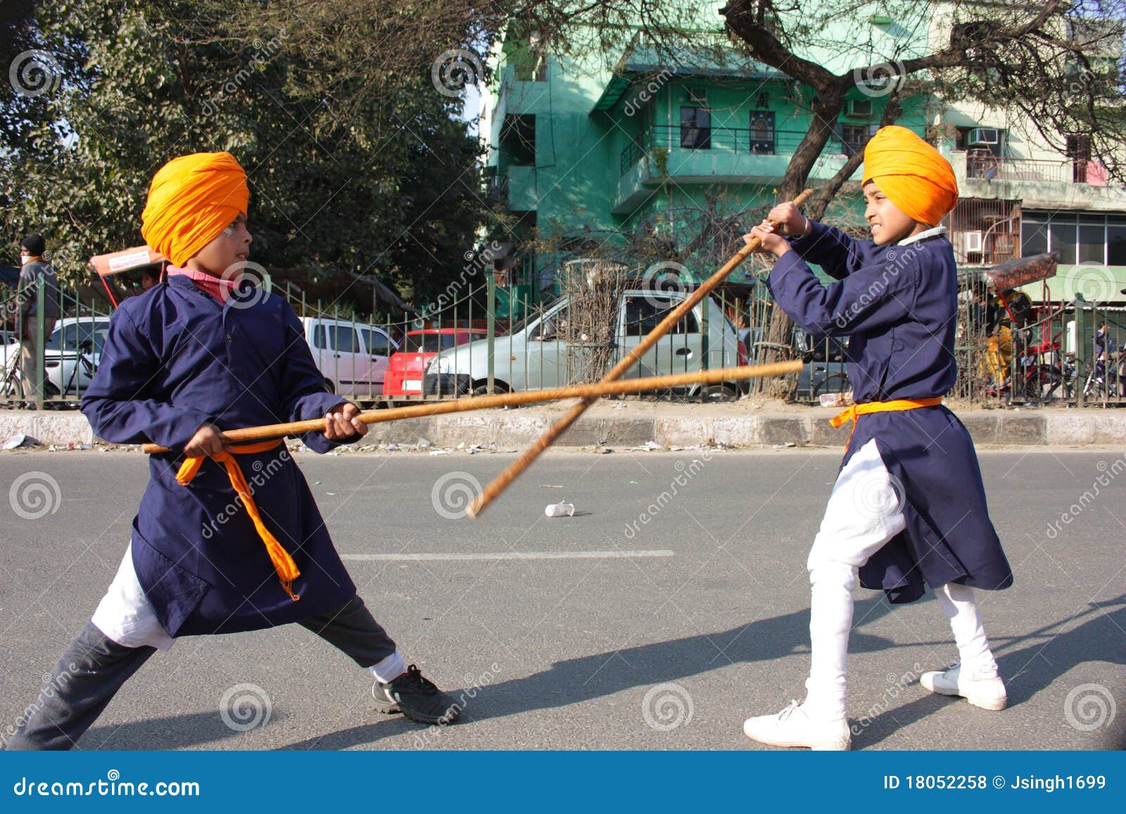 Young Sikh Boys Performing Martial Art Editorial Stock Photo - Image of ...