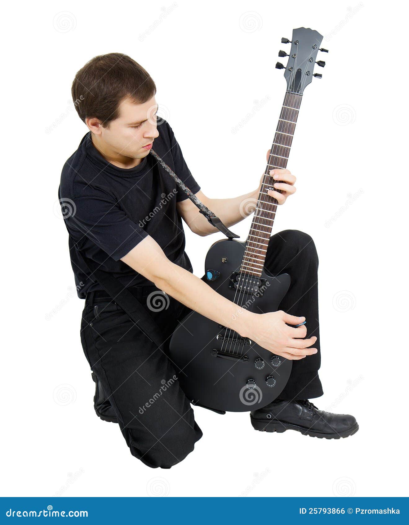 Young Singer with an Electric Guitar Stock Photo - Image of lifestyle ...