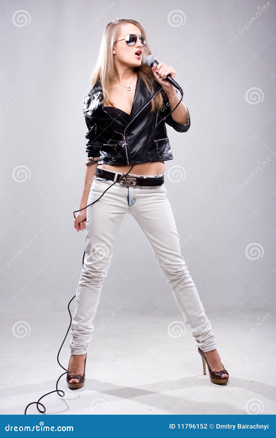 Young Singer with Microphone Stock Photo - Image of culture, singing ...