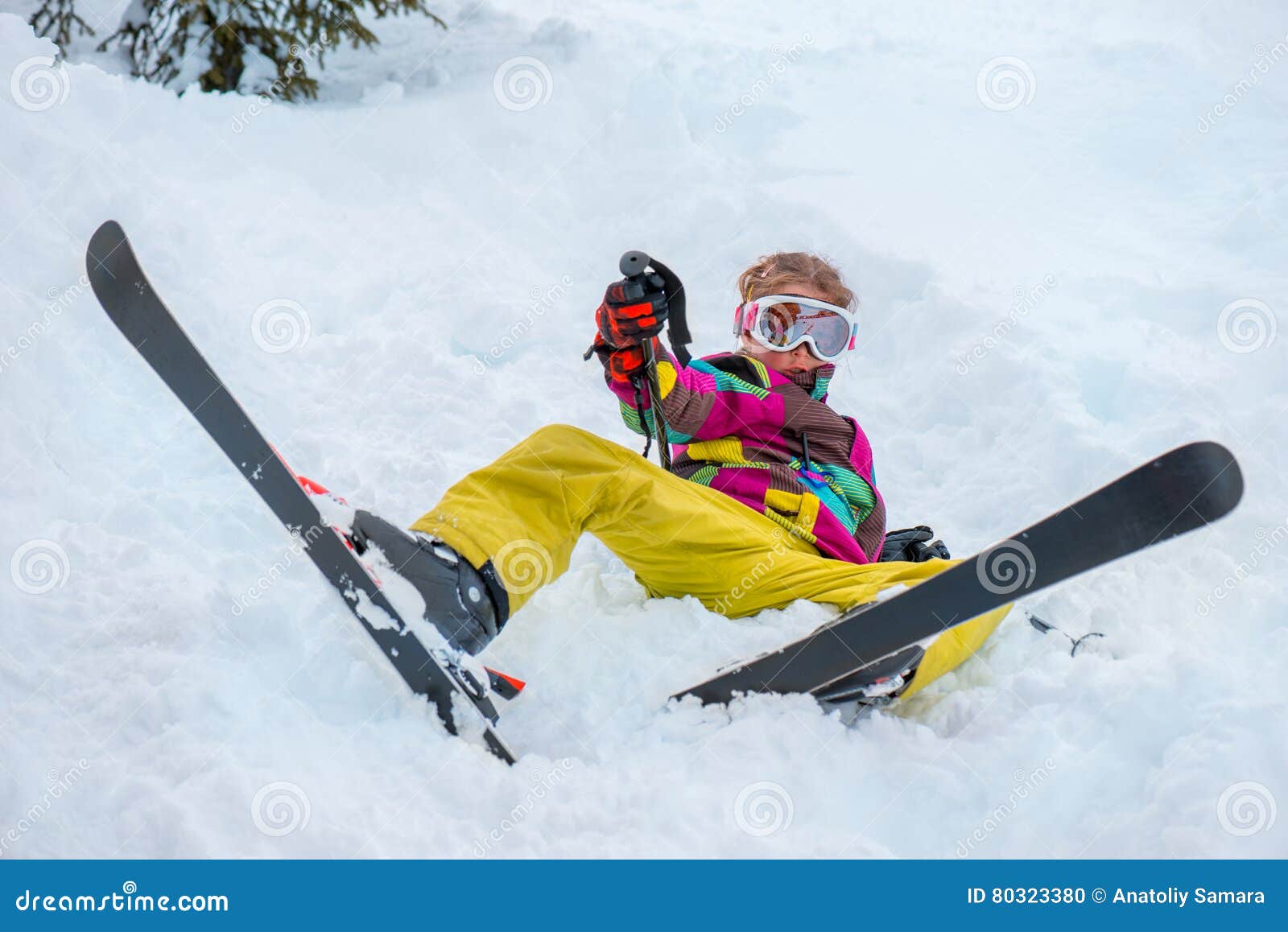 Young skier in snow stock photo. Image of person, happy - 80323380