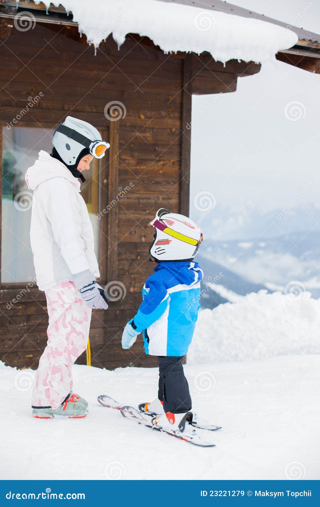 Young skiers. stock image. Image of kids, laughing, boys - 23221279