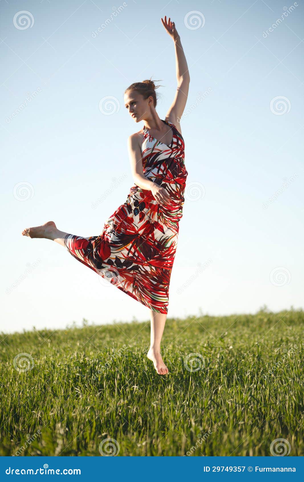 Jumping beauty stock image. Image of blurred, happiness - 29749357