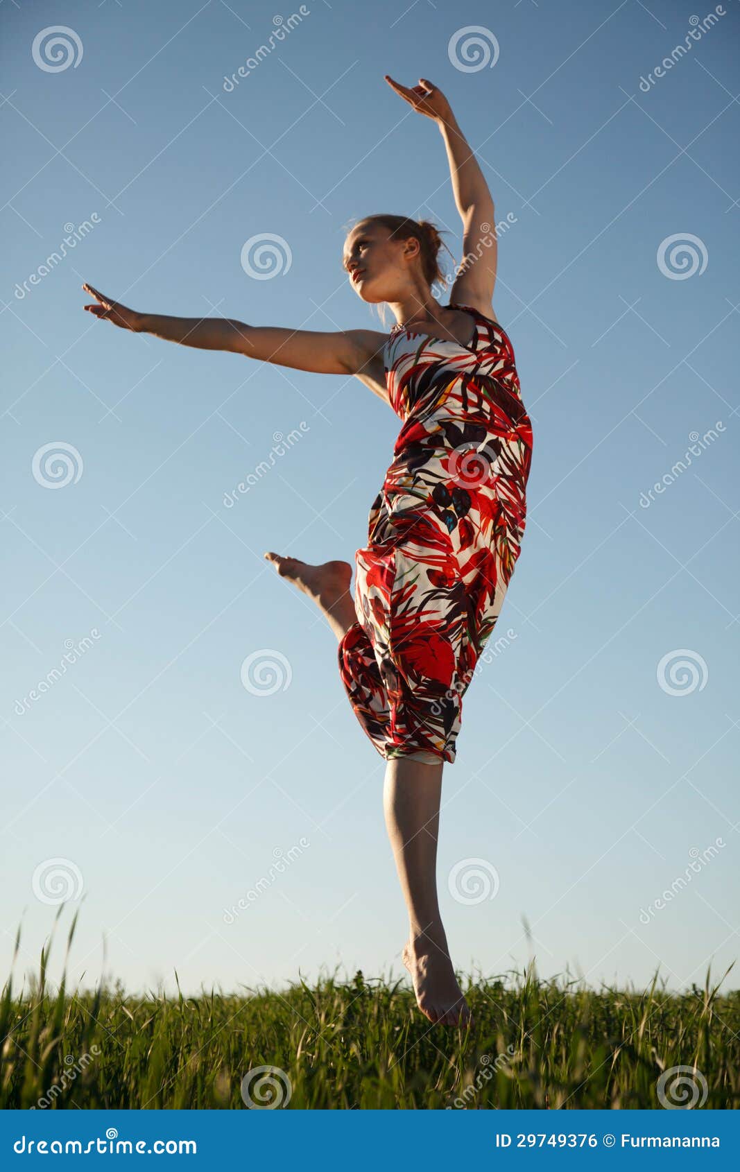 Jumping beauty stock photo. Image of motion, freedom - 29749376