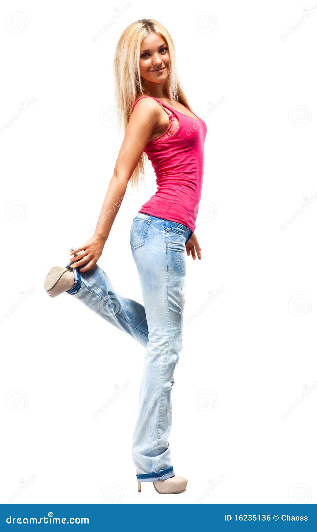 Young slim woman stock photo. Image of people, isolated - 16235136