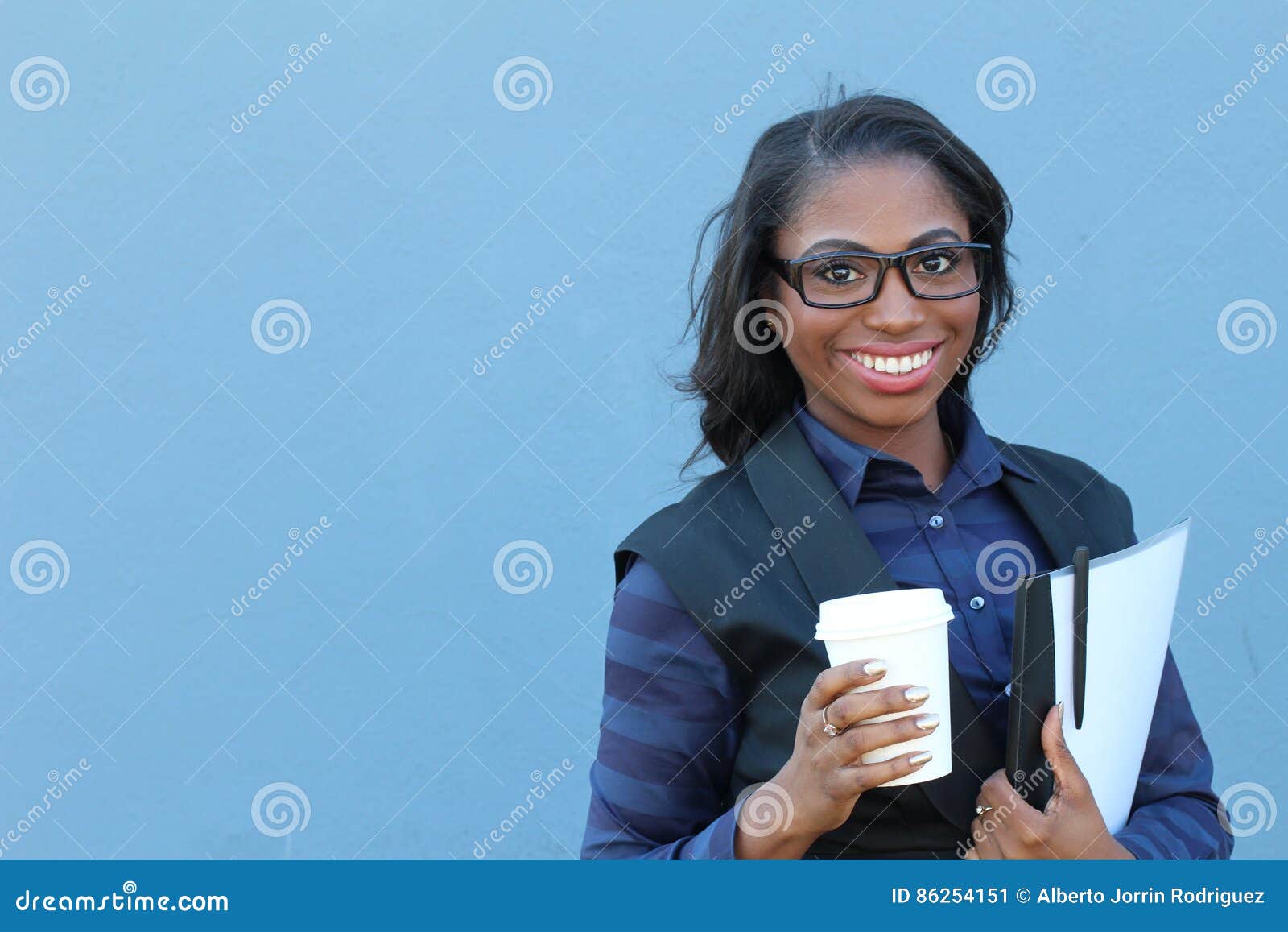 Young Smart Looking African American Woman Stock Image - Image of black ...