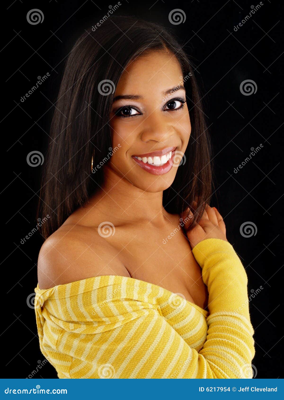 Young smiling black woman stock photo. Image of smile - 6217954