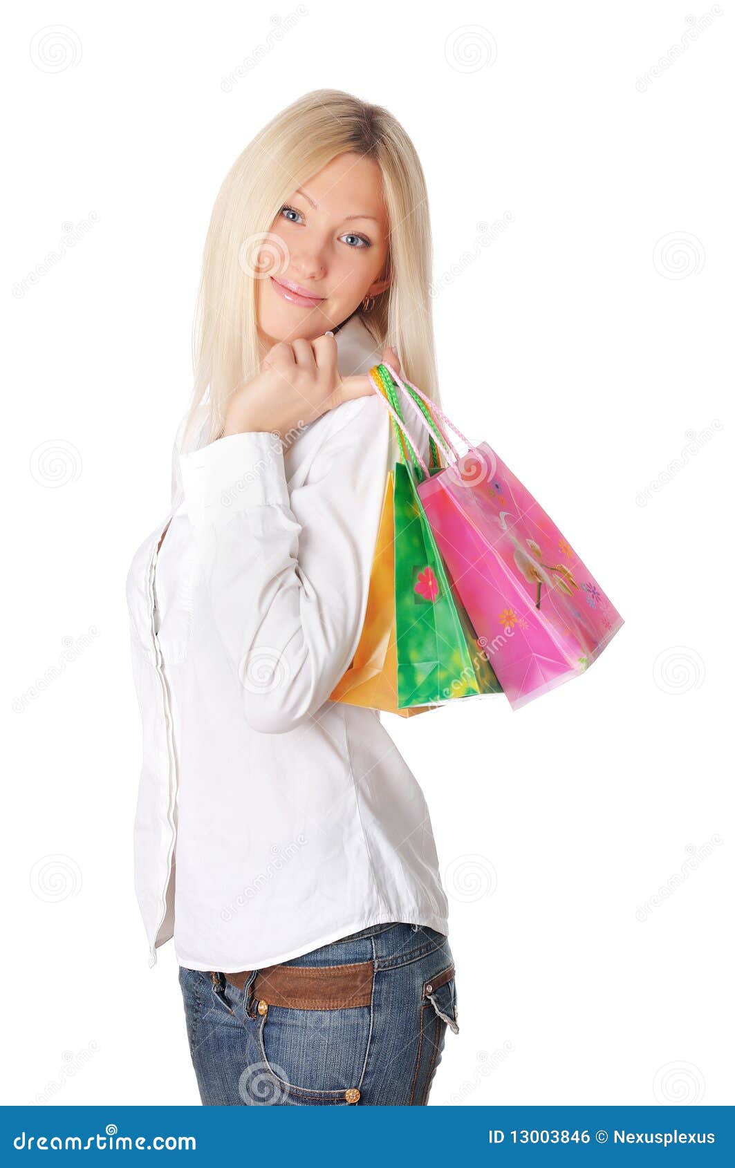 Young Smiling Blonde in a White Shirt Stock Photo - Image of white ... Young Smiling Blonde in a White Shirt Stock Photo - Image of white ...