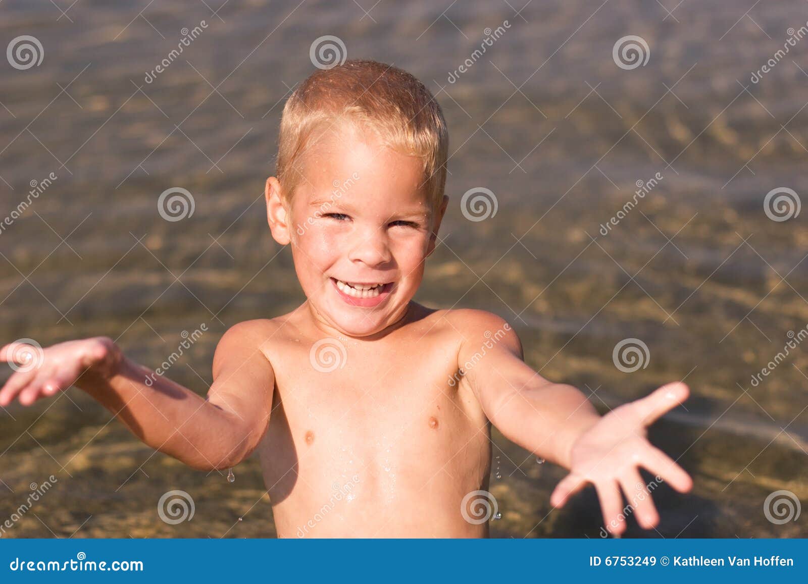 Young Smiling Boy at the Beach Stock Image - Image of refreshing ...