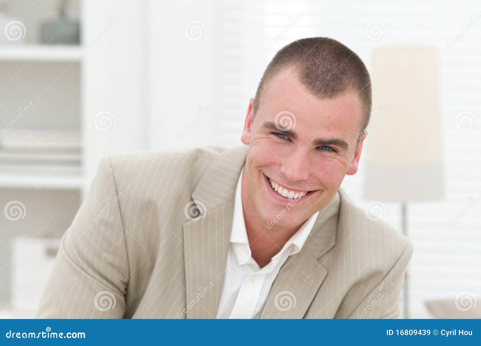 Young smiling business man stock image. Image of happy - 16809439