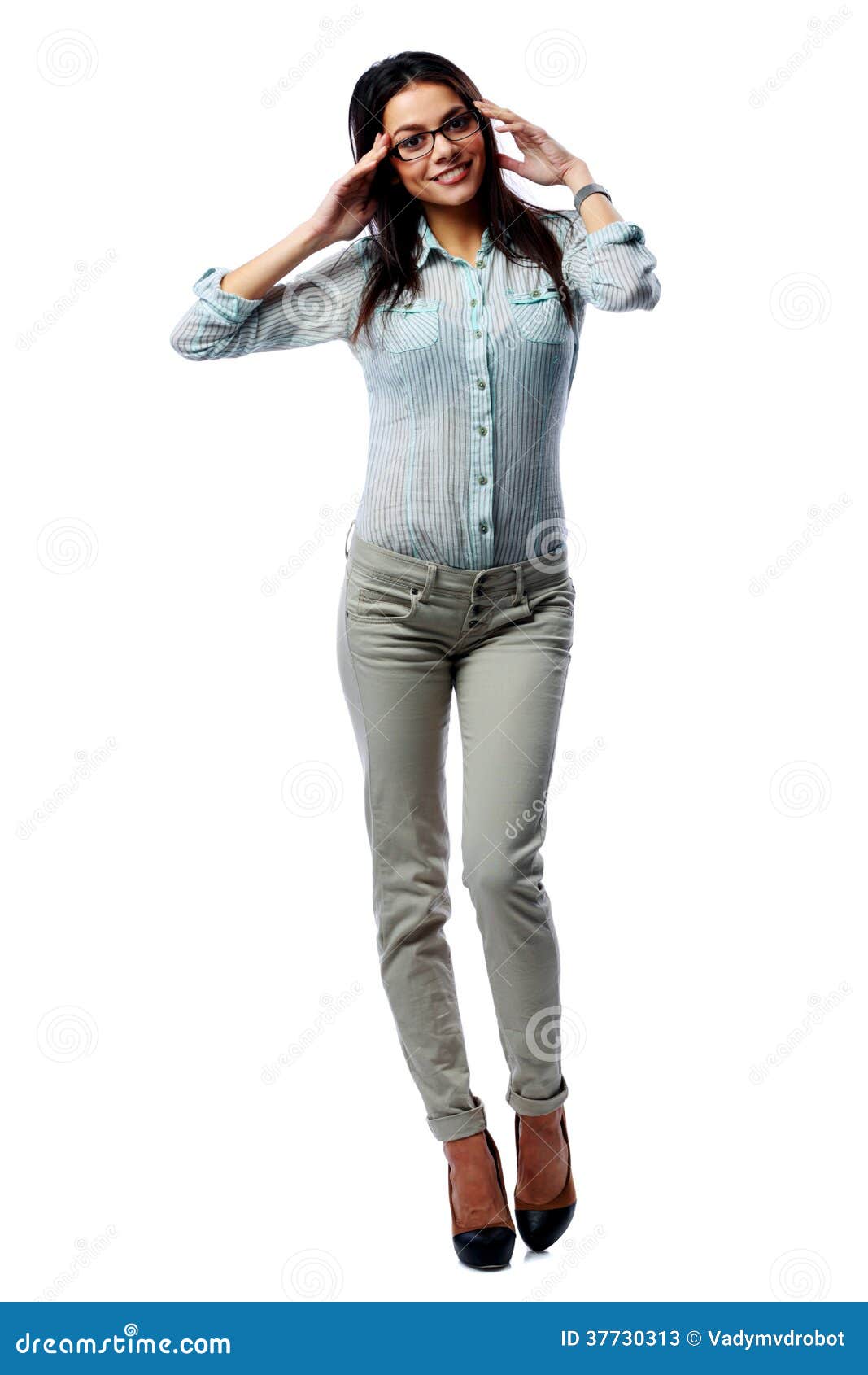 Young Smiling Businesswoman Standing Stock Image - Image of brunette ... Young Smiling Businesswoman Standing Stock Image - Image of brunette ...