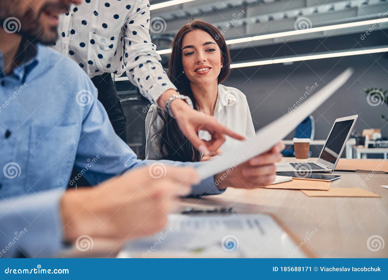 Happy Co-workers Talking about Business Development Opportunities Stock ...