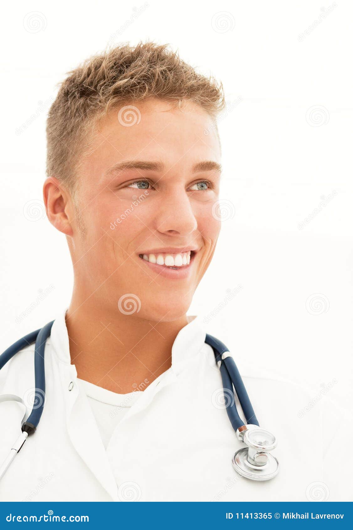 Young smiling doctor stock image. Image of gaze, male - 11413365