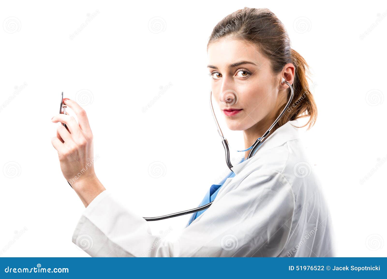 Young Smiling Doctor with a Stethoscope Stock Photo - Image of happy ...