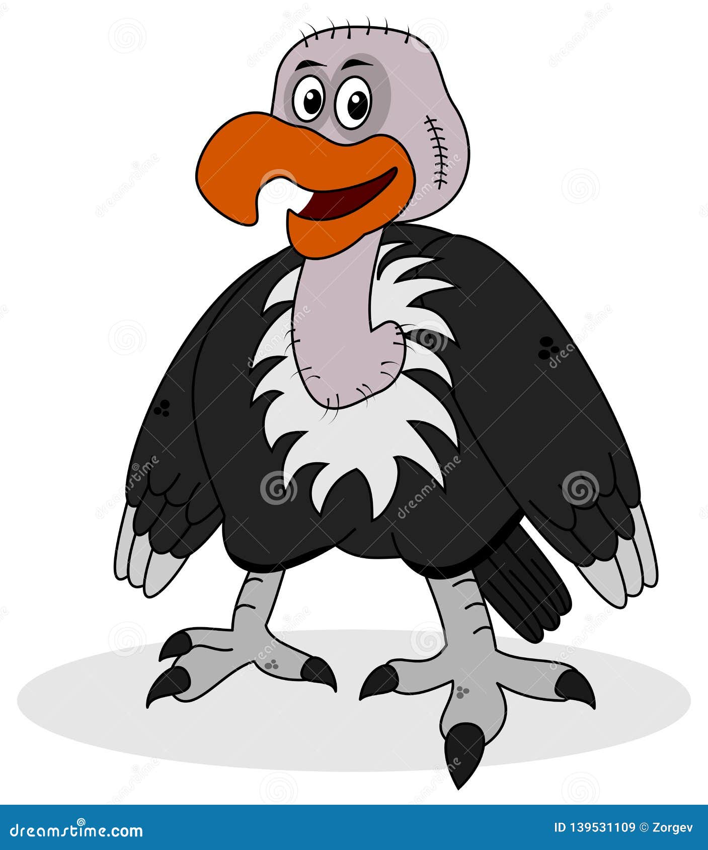 Young Smiling Eagle Standing Stock Illustration - Illustration of ...