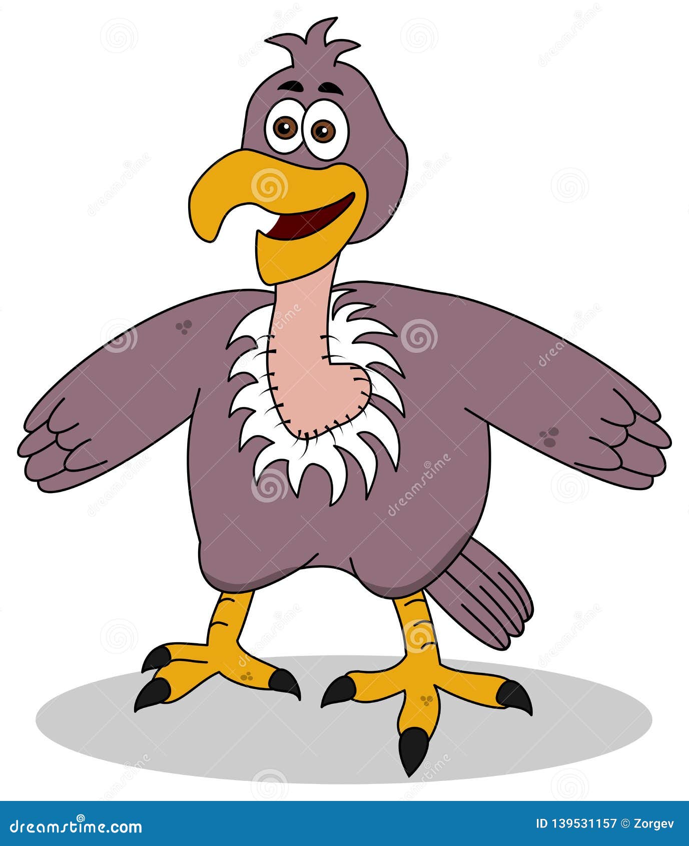 Young Smiling Eagle Standing Stock Illustration - Illustration of farm ...