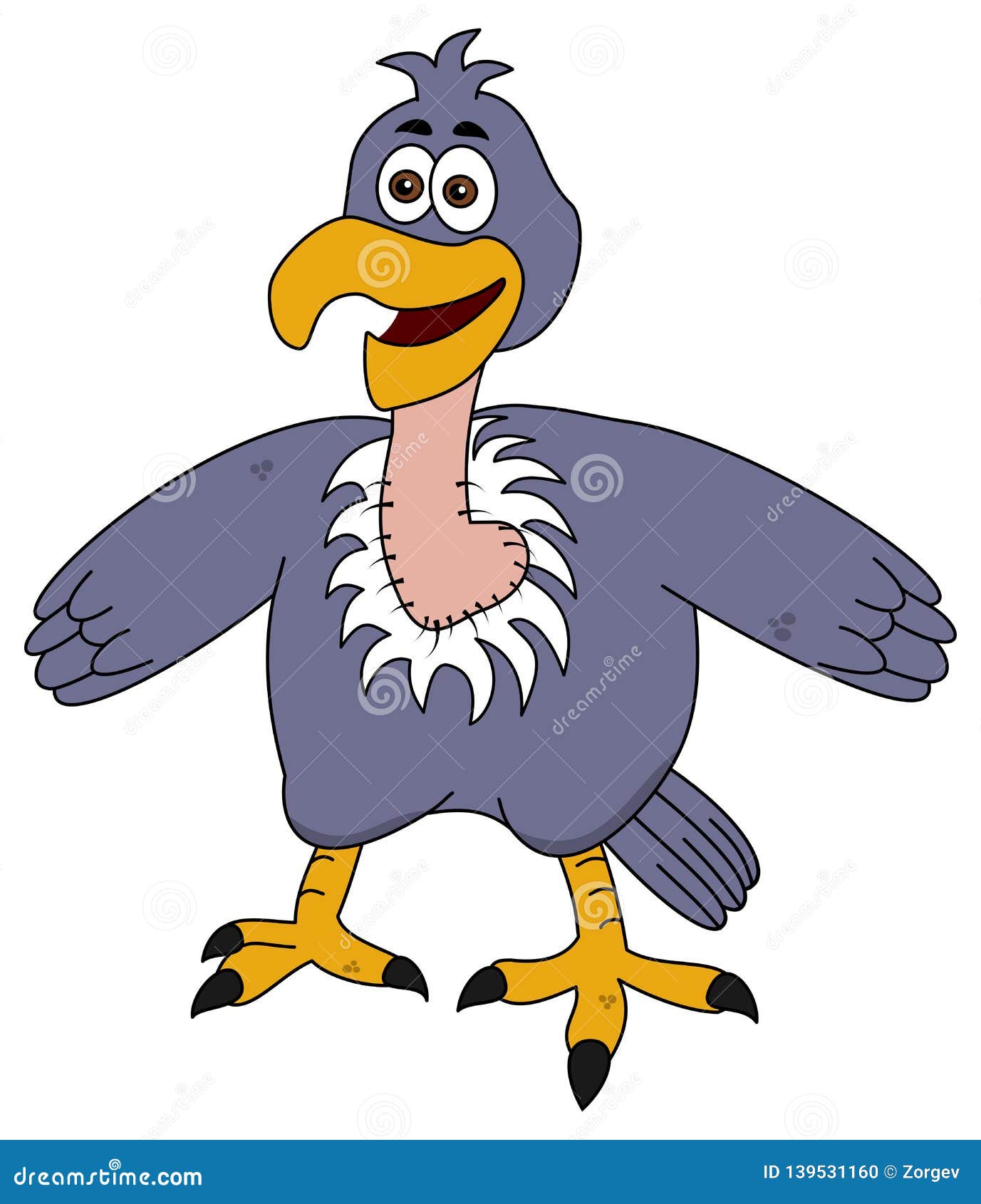 Young Smiling Eagle Standing Stock Illustration - Illustration of happy ...