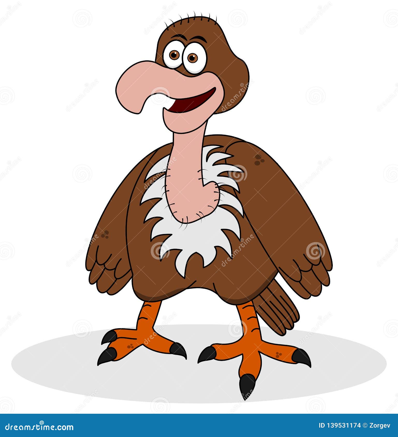 Young Smiling Eagle Standing Stock Illustration - Illustration of ...