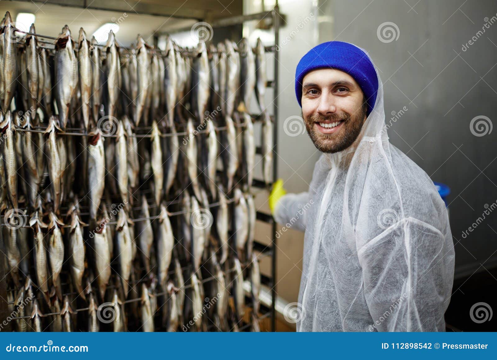 Staff at work stock photo. Image of kippers, fishmonger - 112898542