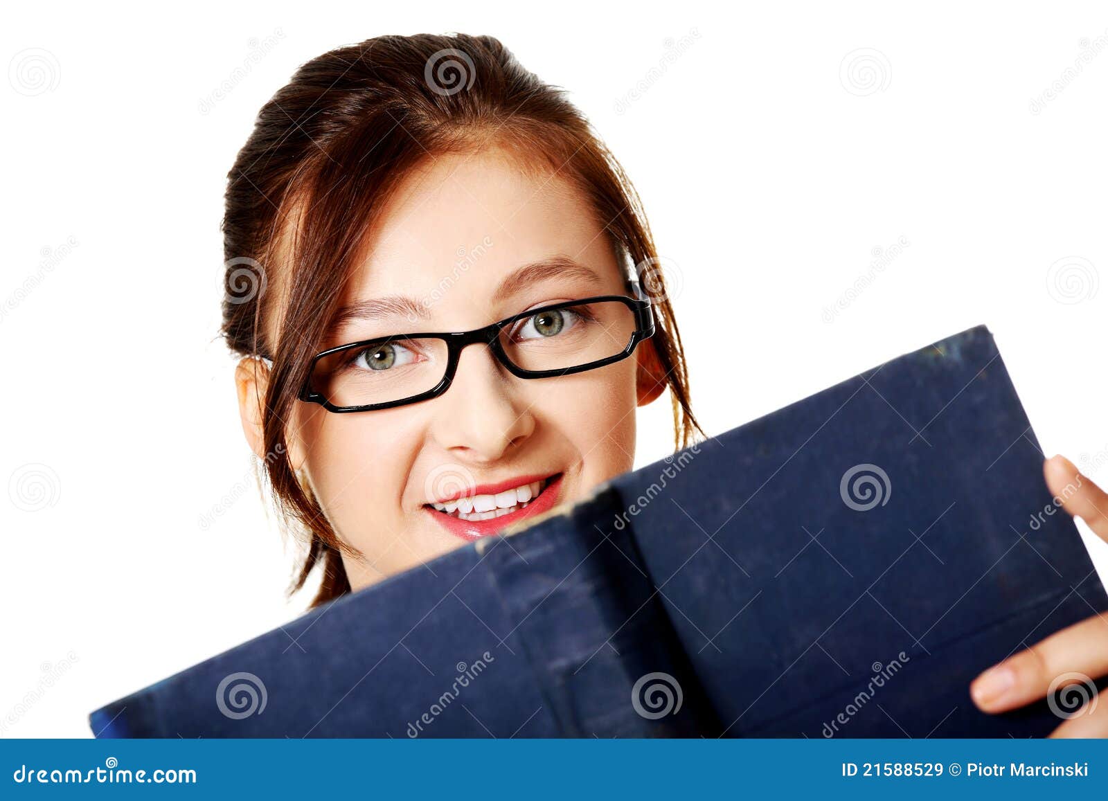 Young Smiling Girl with a Book. Stock Image - Image of cute, high: 21588529