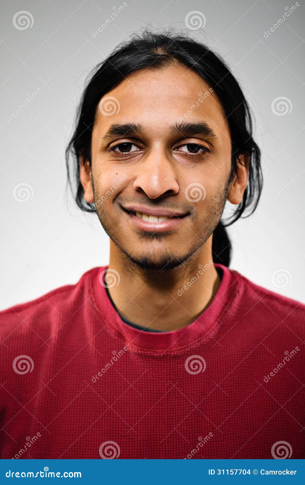 Young Smiling Indian Ethnic Man Portrait Stock Photo - Image of brown ...