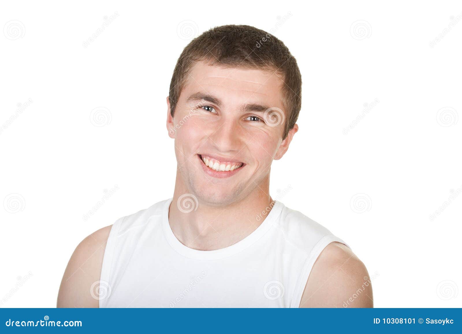 Young smiling man stock image. Image of laughing, pleased - 10308101