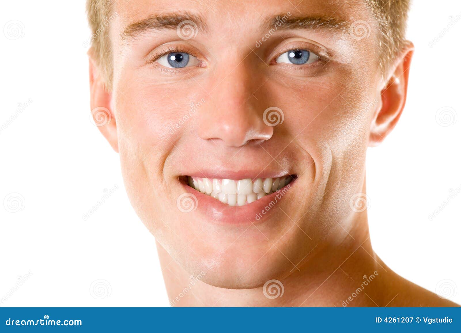 Young Smiling Man, Isolated Stock Image - Image of cheerful, happy: 4261207