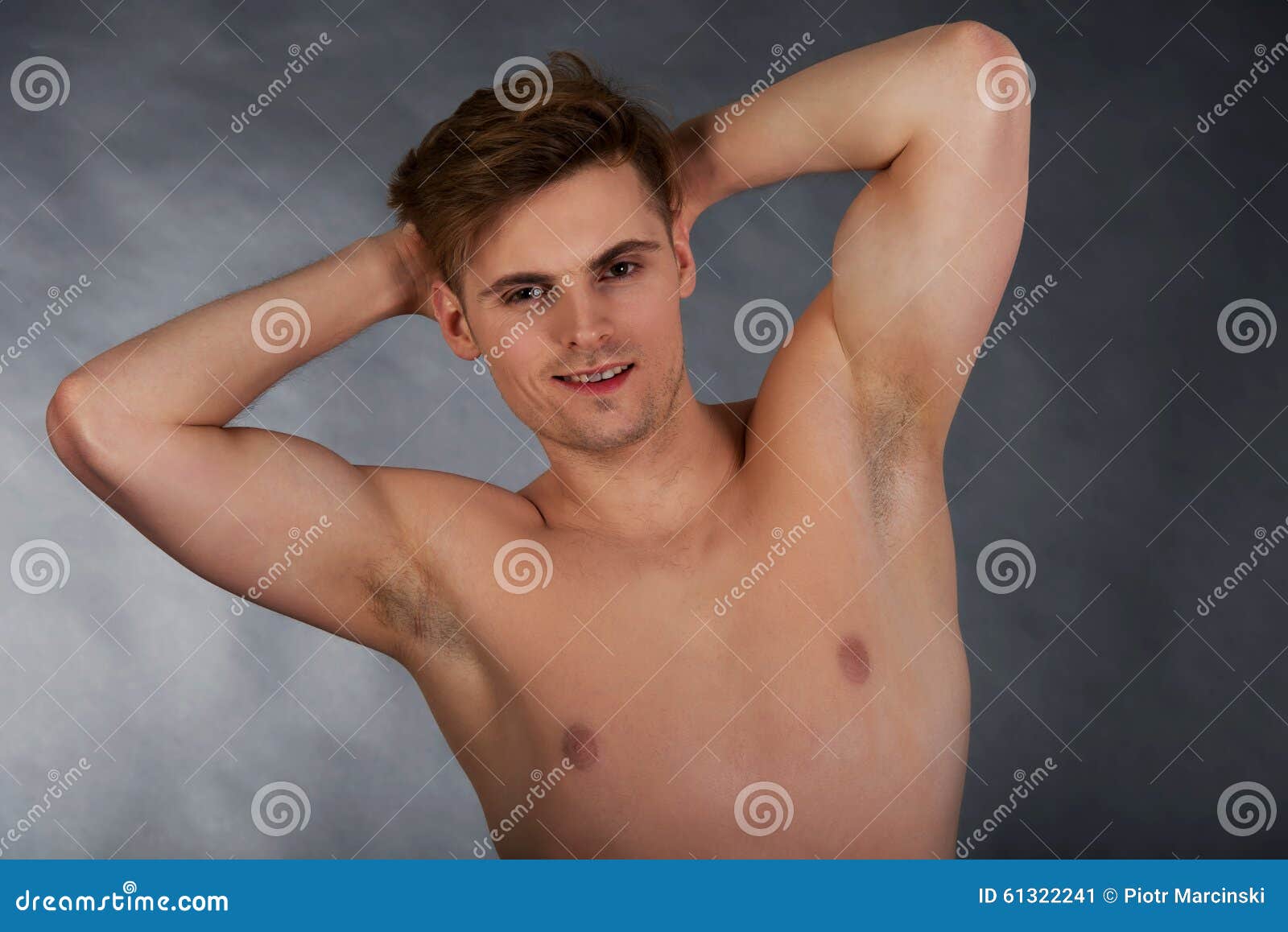 Young smiling man. stock image. Image of biceps, happy - 61322241
