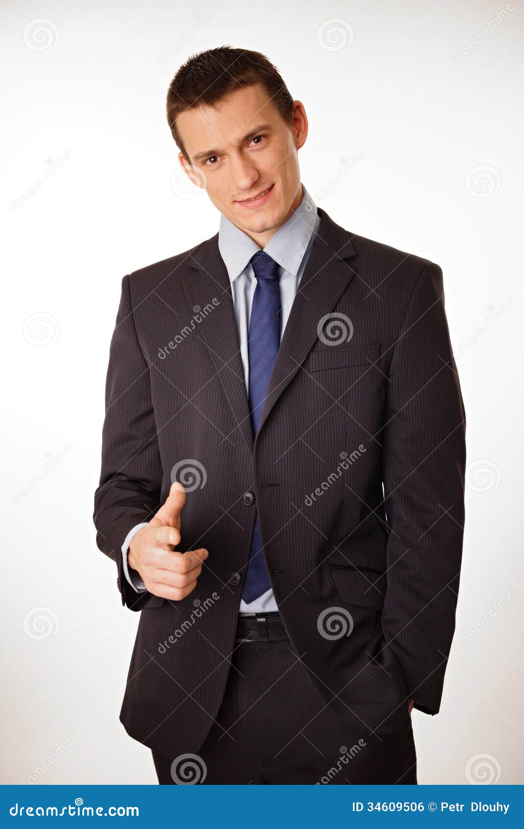 Young Smiling Man in a Suit. Stock Photo - Image of attractive, suit ...