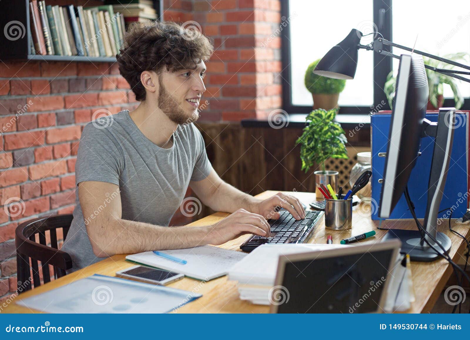 2,961 Smiling Typing Desktop Stock Photos - Free & Royalty-Free Stock ...