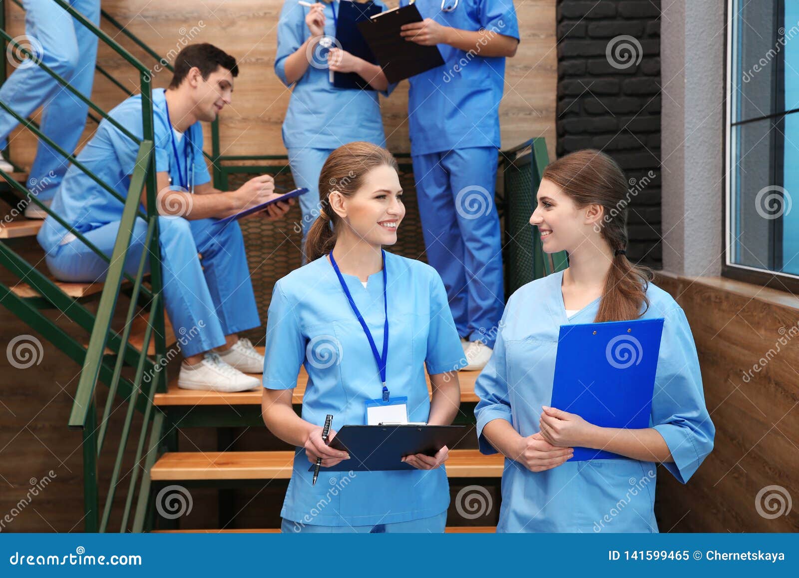 Young Smiling Medical Students Stock Image - Image of medicine ...