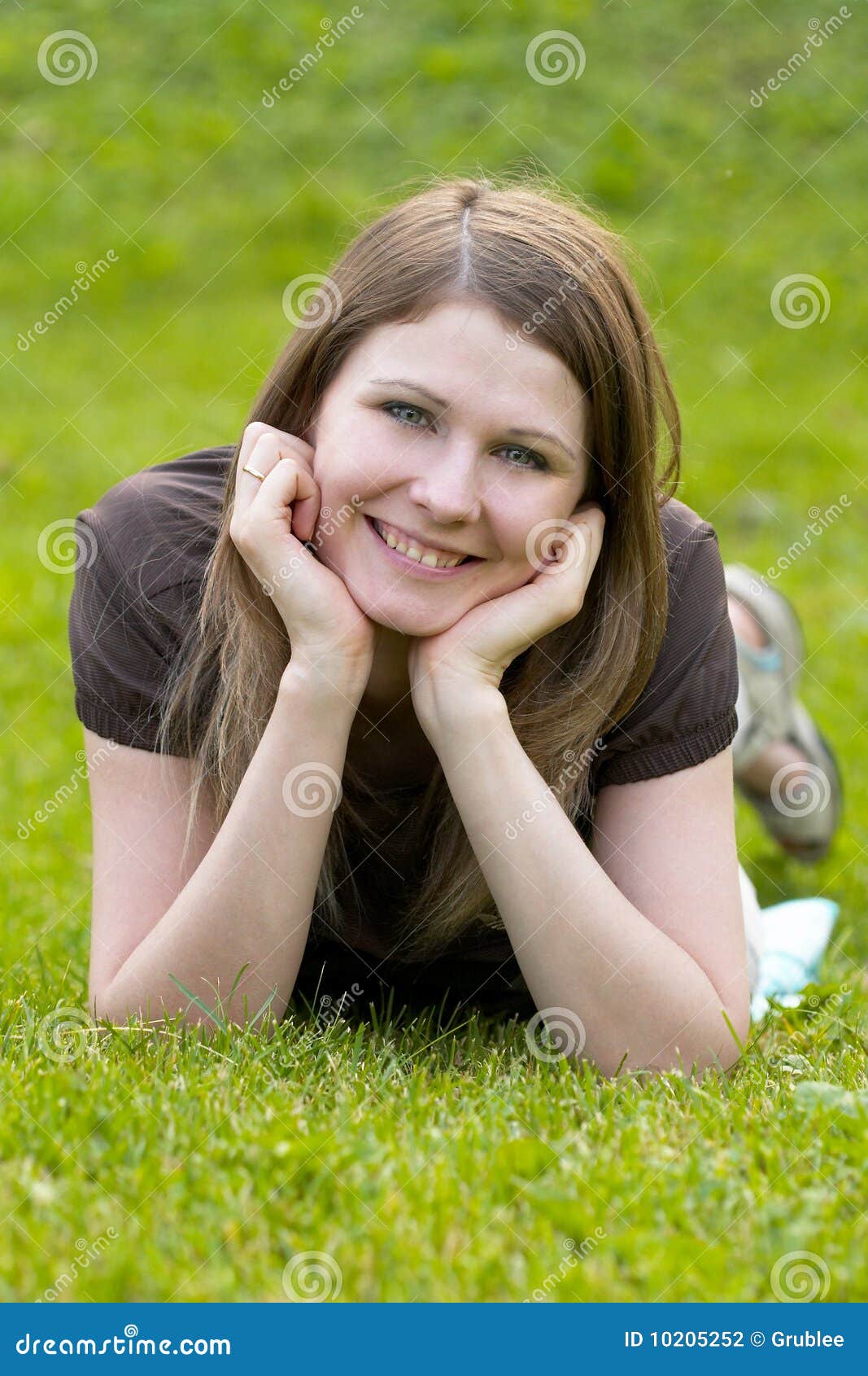 Young smiling model stock photo. Image of garden, cute - 10205252
