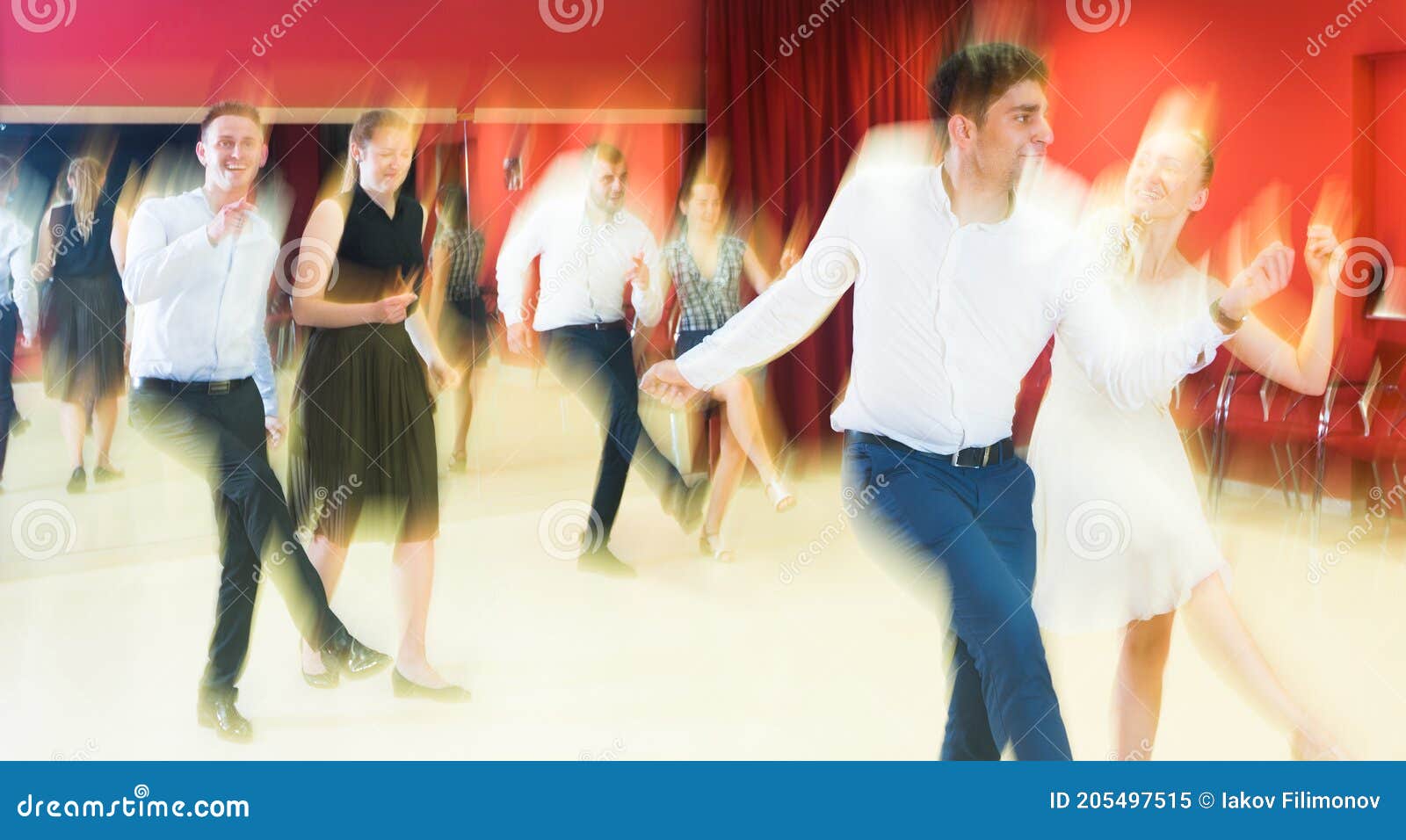 People Dancing with Blurry Motion Effect Stock Image - Image of ...