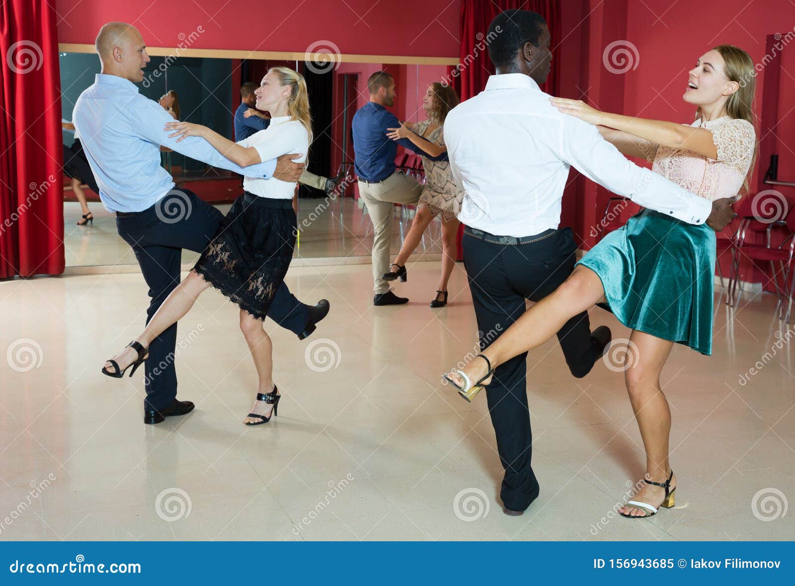 People practicing jive stock image. Image of male, partner - 156943685