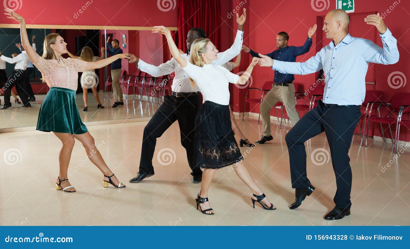 People practicing jive stock photo. Image of partner - 156943328